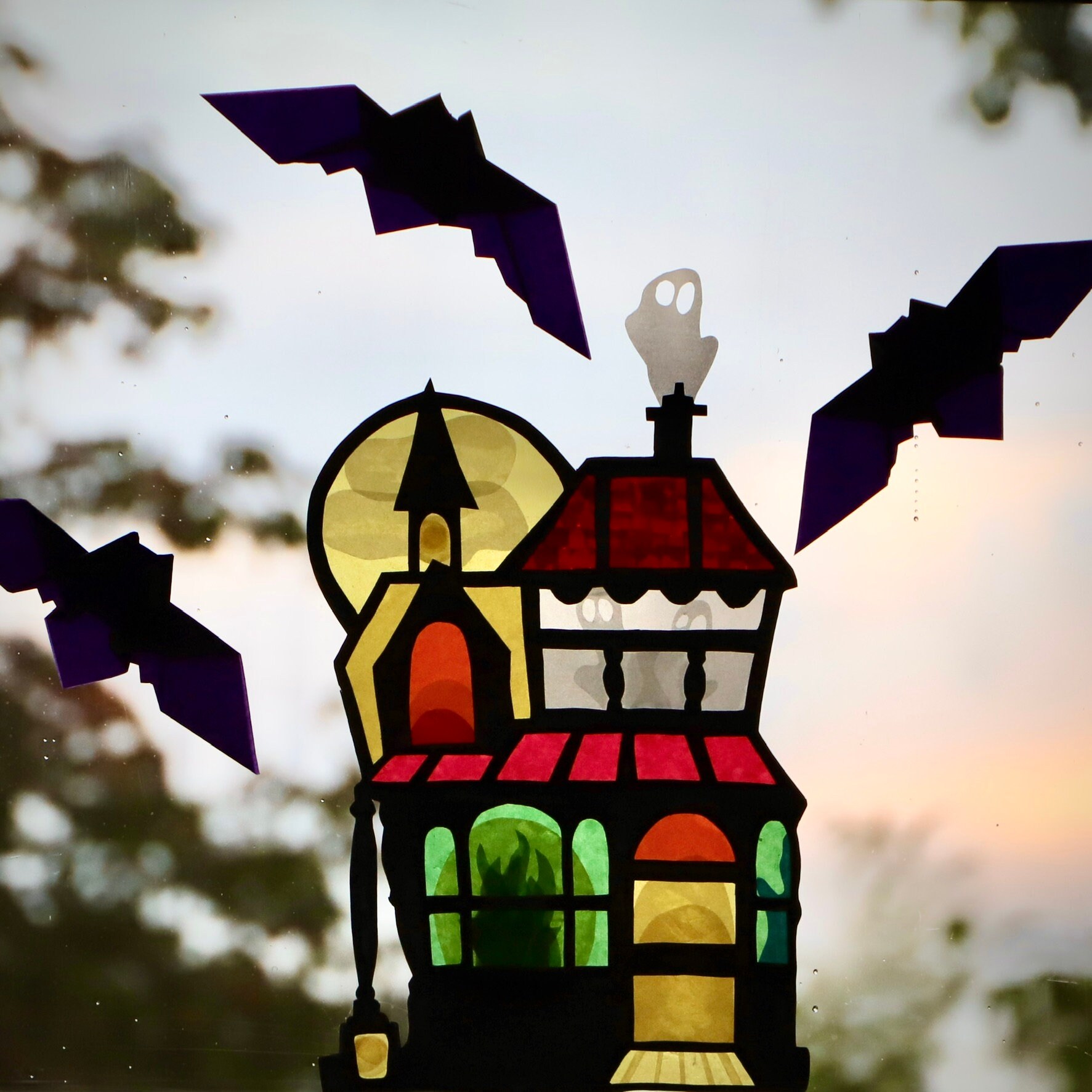 Haunted House Window Template