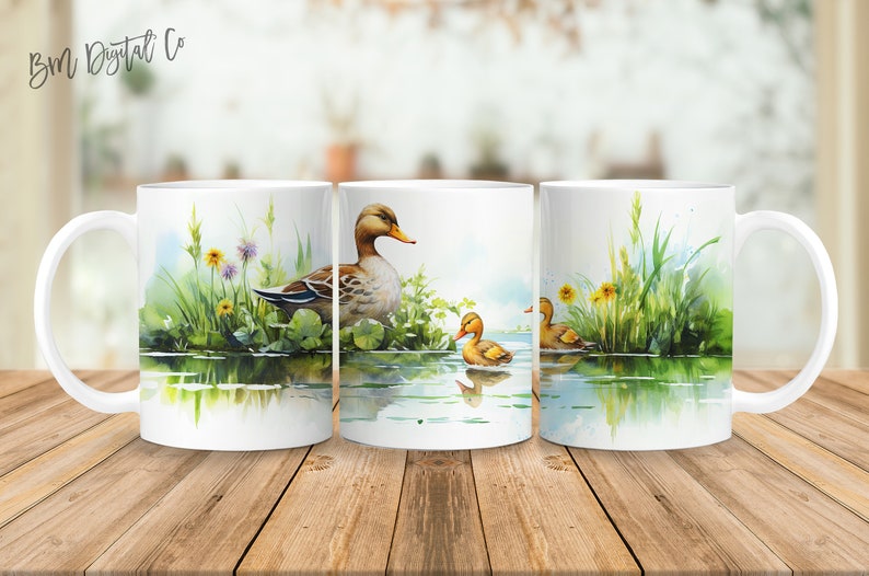 Duck 11 Oz and 15 Oz Mug Sublimation Design Digital Download PNG ...