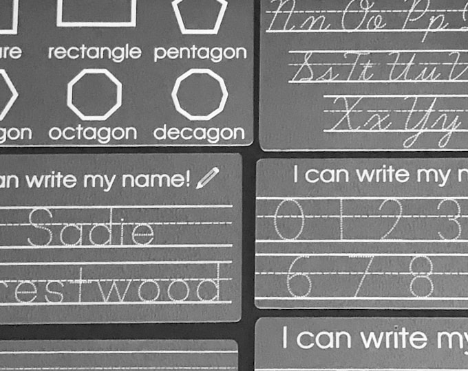 Acrylic Cursive Alphabet Letter Trace Board, Reusable Script Letter Dry ...