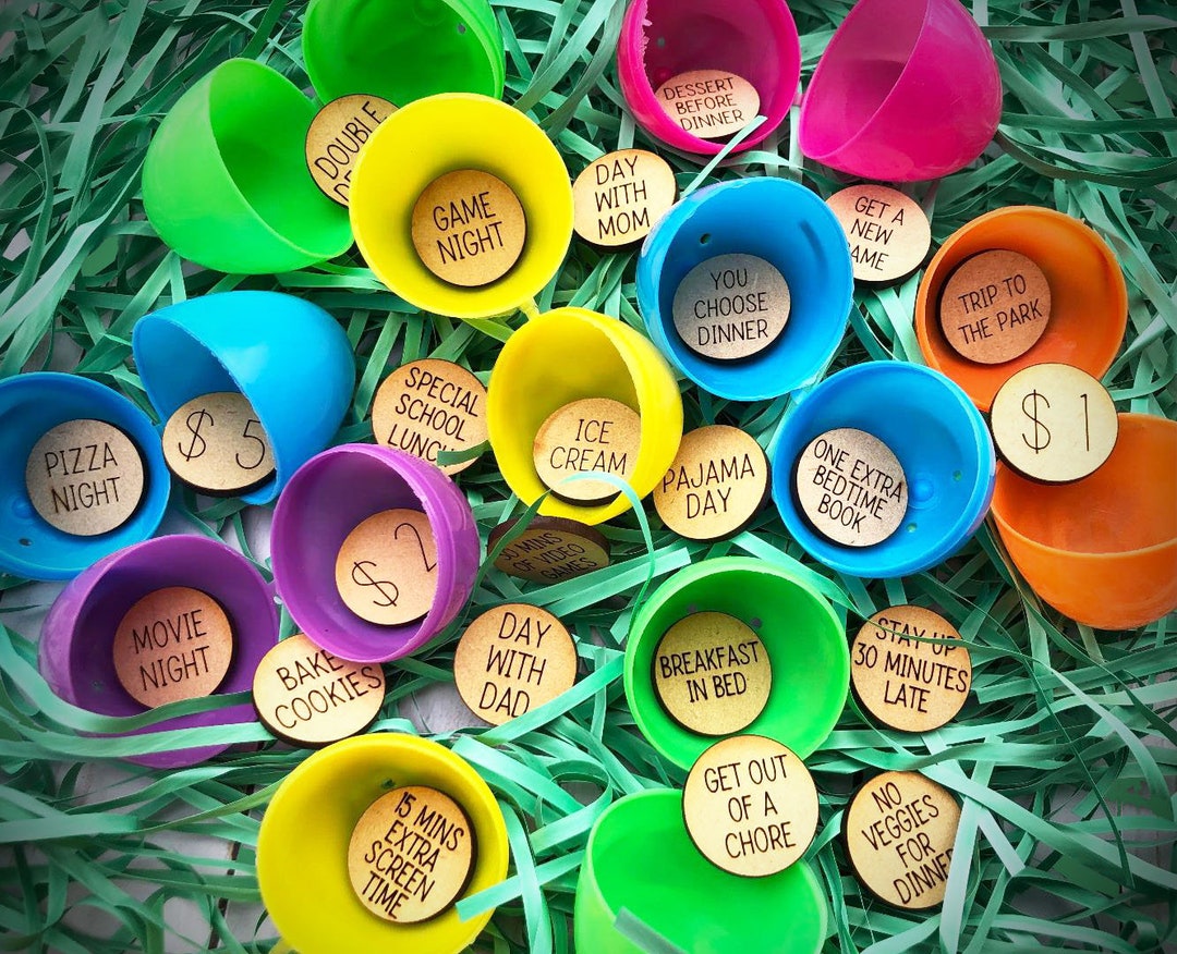 Easter Egg Hunt Prizes / Wooden Tokens / Personalized / Easter Bunny ...