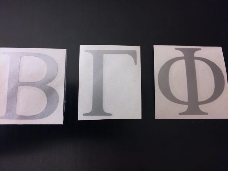 Greek Letters Alphabet Decal Sticker, Fraternity Sorority, 45+ Colors ...
