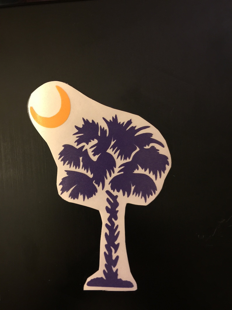 SC Palm Palmetto Tree Crescent Moon South Carolina Decal Sticker I 45 ...