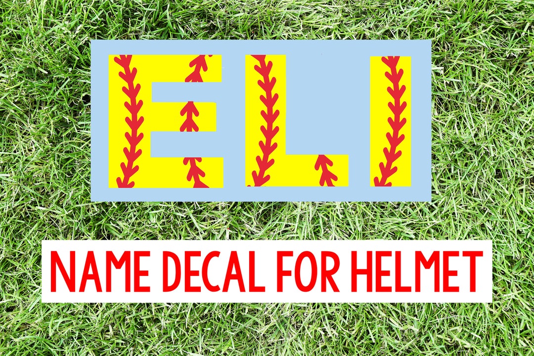 Name for Softball Helmet Letters Decal Sticker for Helmet, Mom Dad ...