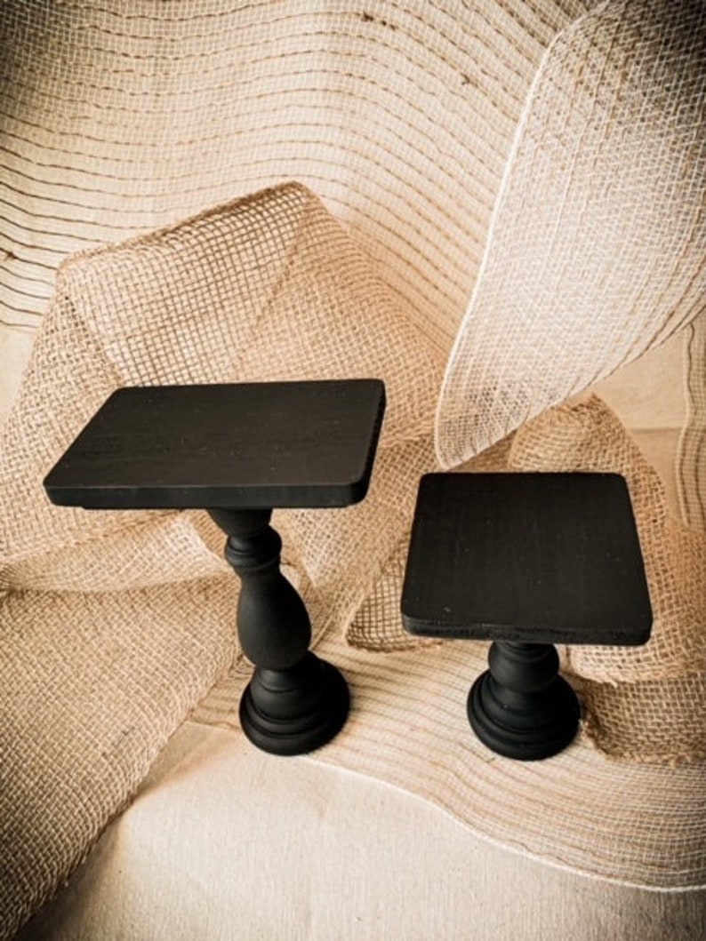 Square Flat Base Elevated Stand - Black - Etsy