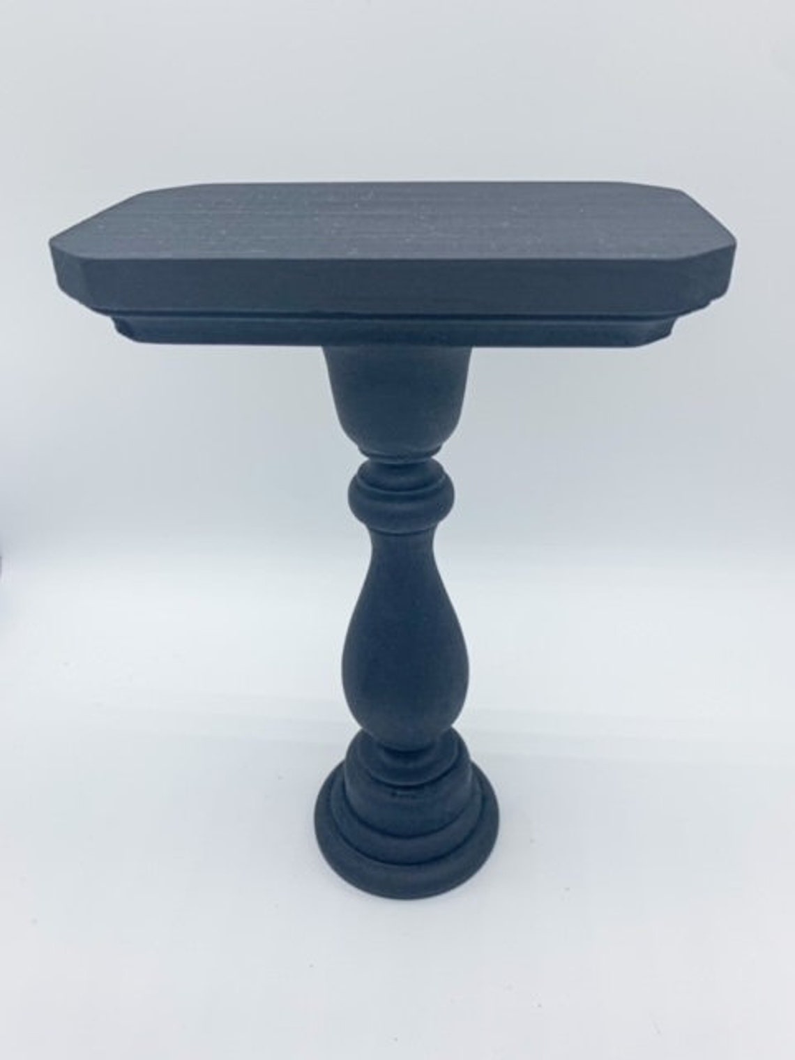 Clipped Corner Rectangle Flat Base Elevated Stand - Black - Etsy