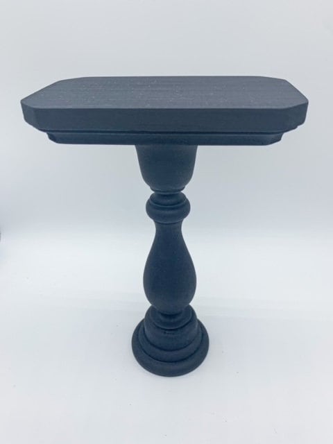 Clipped Corner Rectangle Flat Base Elevated Stand Black | Etsy