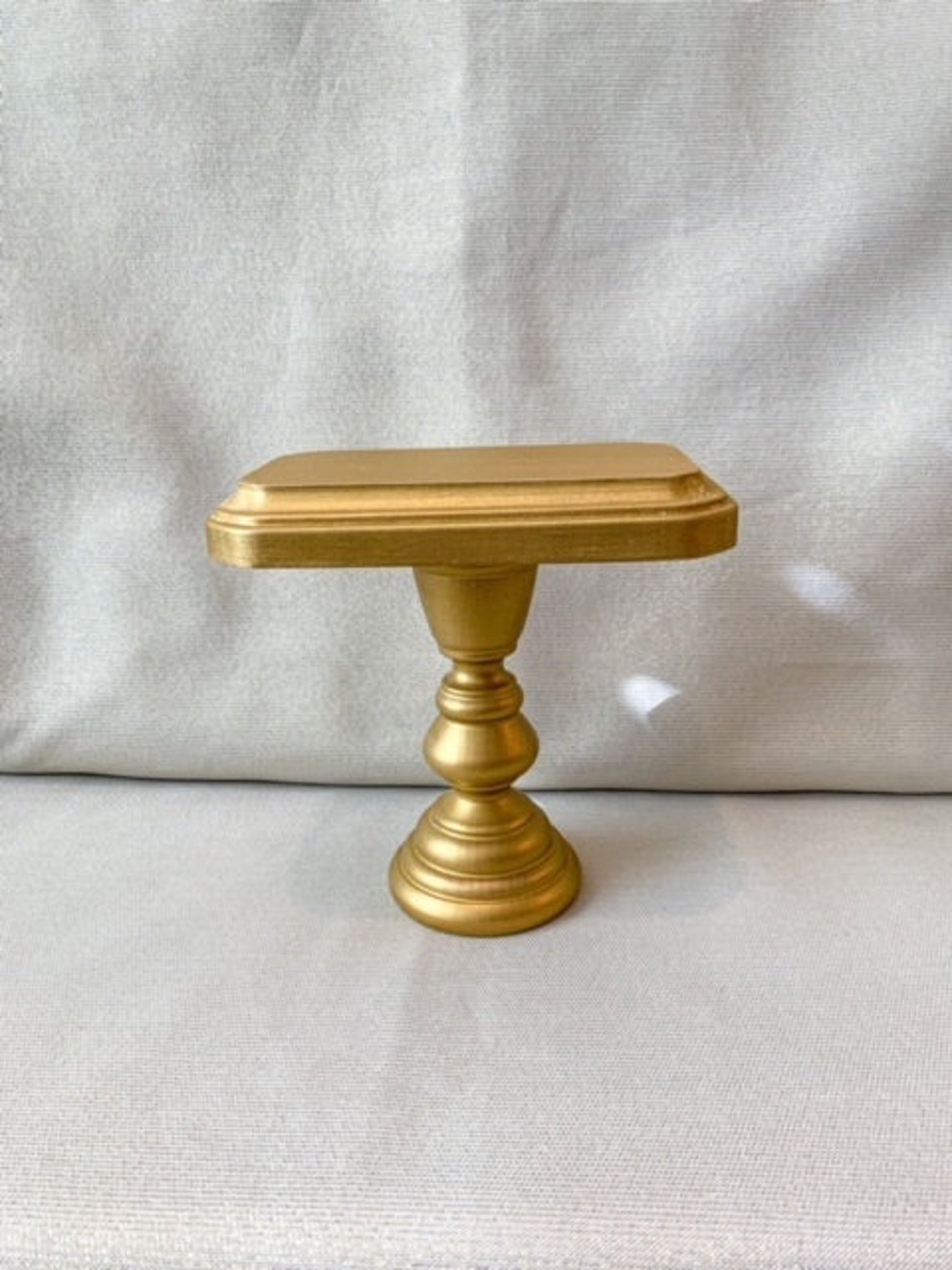 Clipped Corner Rectangle Scroll Base Elevated Stand - Gold - Etsy