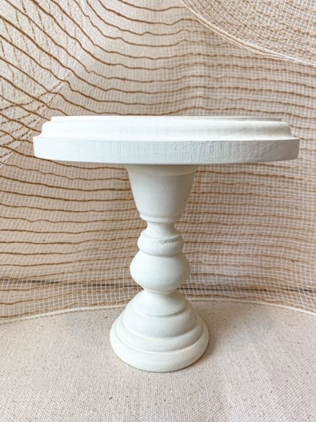 Oval Scroll Base Elevated Stand - Light Ivory - Etsy