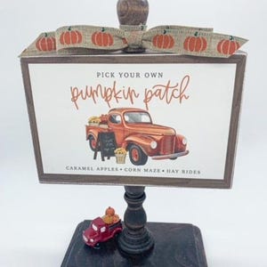 Pumpkin Patch Wood Block Sign - Etsy