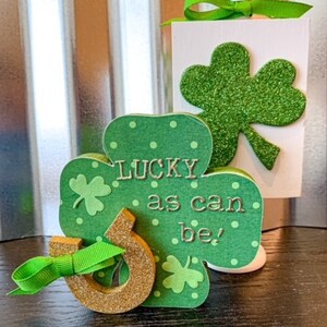 Lucky Shamrock Wood Block Sign - Etsy