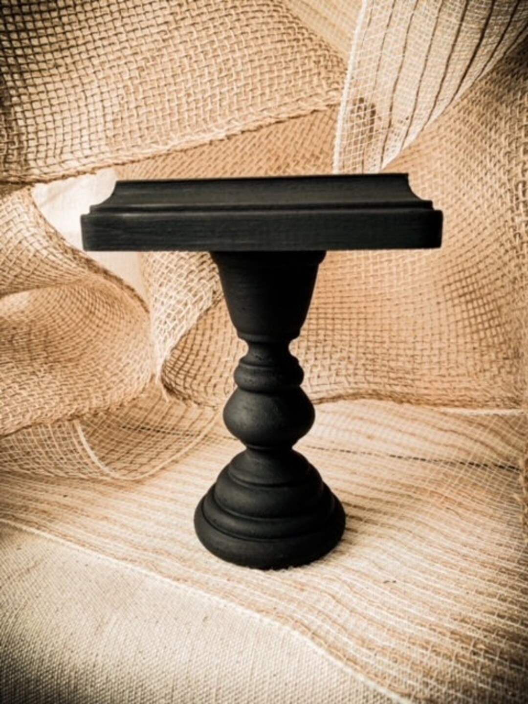 Square Scroll Base Elevated Stand - Black - Etsy