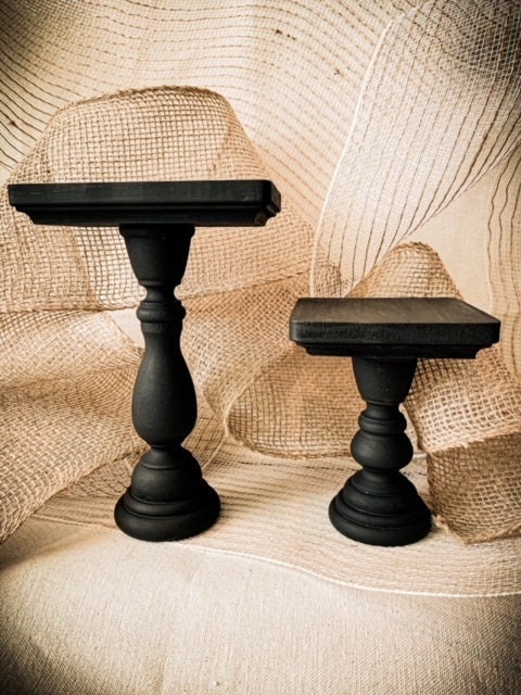 Square Flat Base Elevated Stand - Black - Etsy