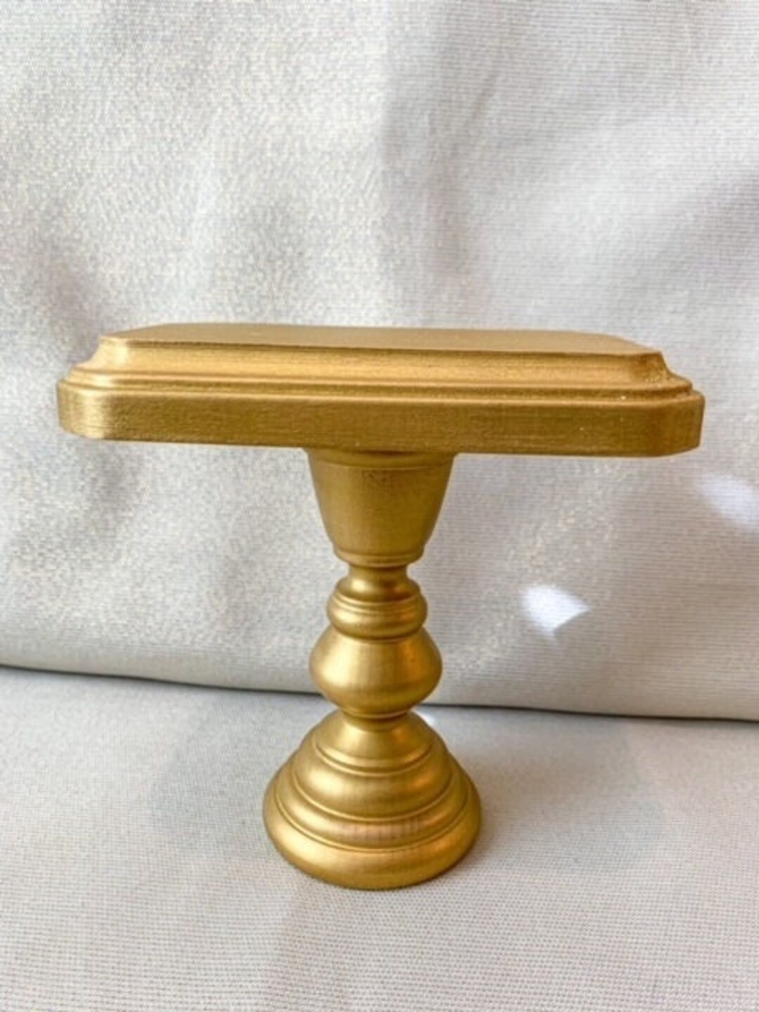 Clipped Corner Rectangle Scroll Base Elevated Stand - Gold - Etsy