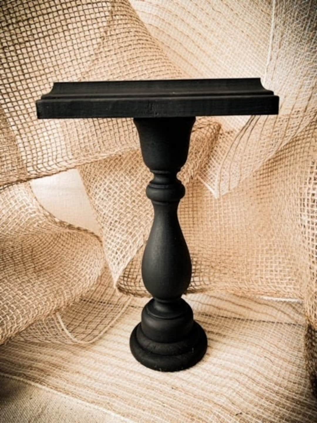 Rectangle Scroll Base Elevated Stand - Black - Etsy