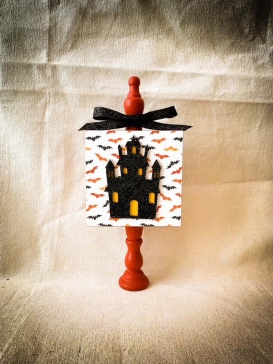 Haunted House Wood Block Sign - Etsy