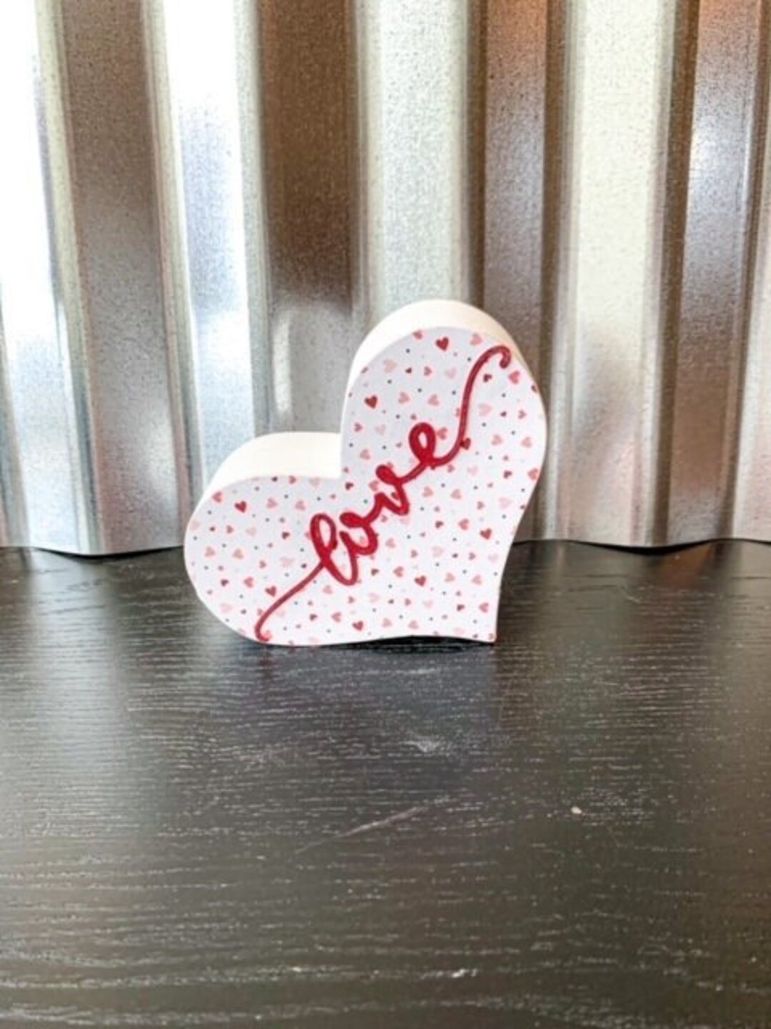 Love Heart Wood Block Heart - Etsy