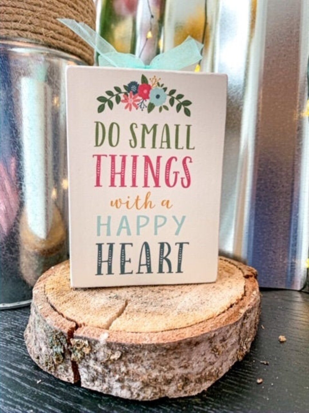 Happy Heart Wood Block Sign - Etsy