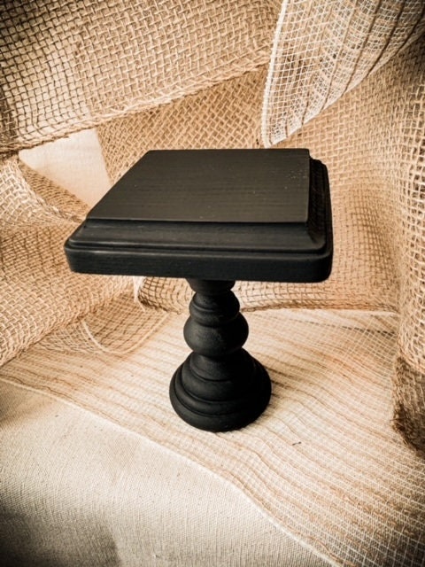 Square Scroll Base Elevated Stand - Black - Etsy