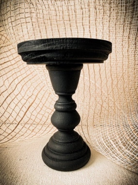 Round Flat Base Elevated Stand Black - Etsy