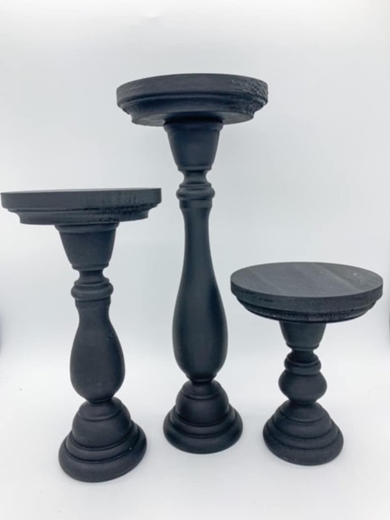 Round Flat Base Elevated Stand - Black - Etsy