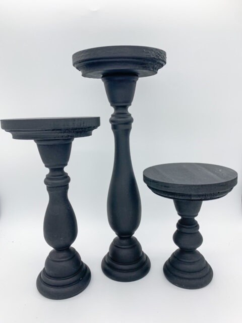 Round Flat Base Elevated Stand - Black - Etsy