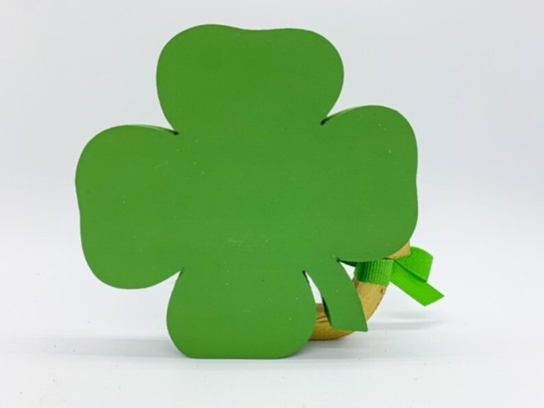 Lucky Shamrock Wood Block Sign - Etsy