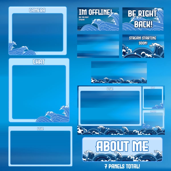 Ocean Themed Twitch Overlay - Etsy