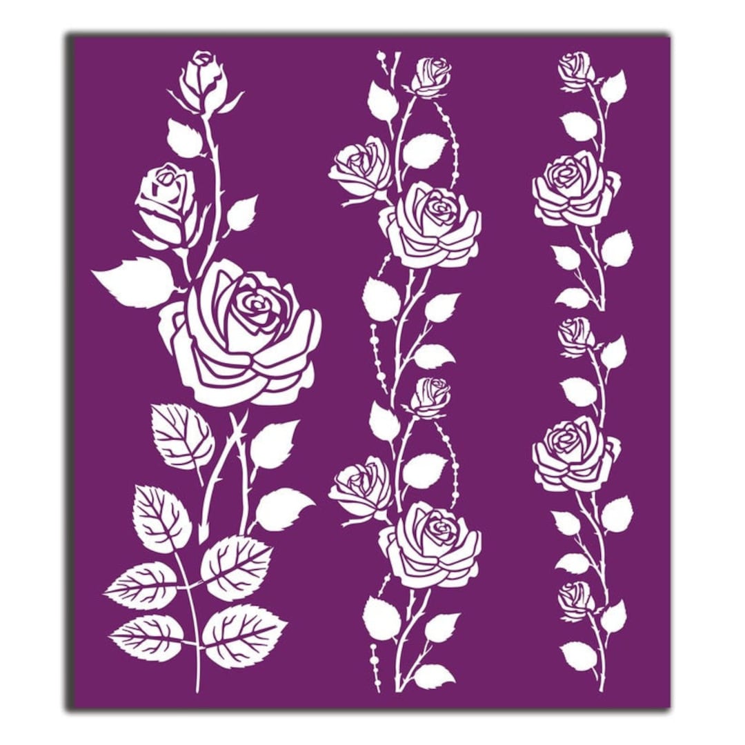 Roses Silkscreen Stencil by Dixie Belle - Etsy