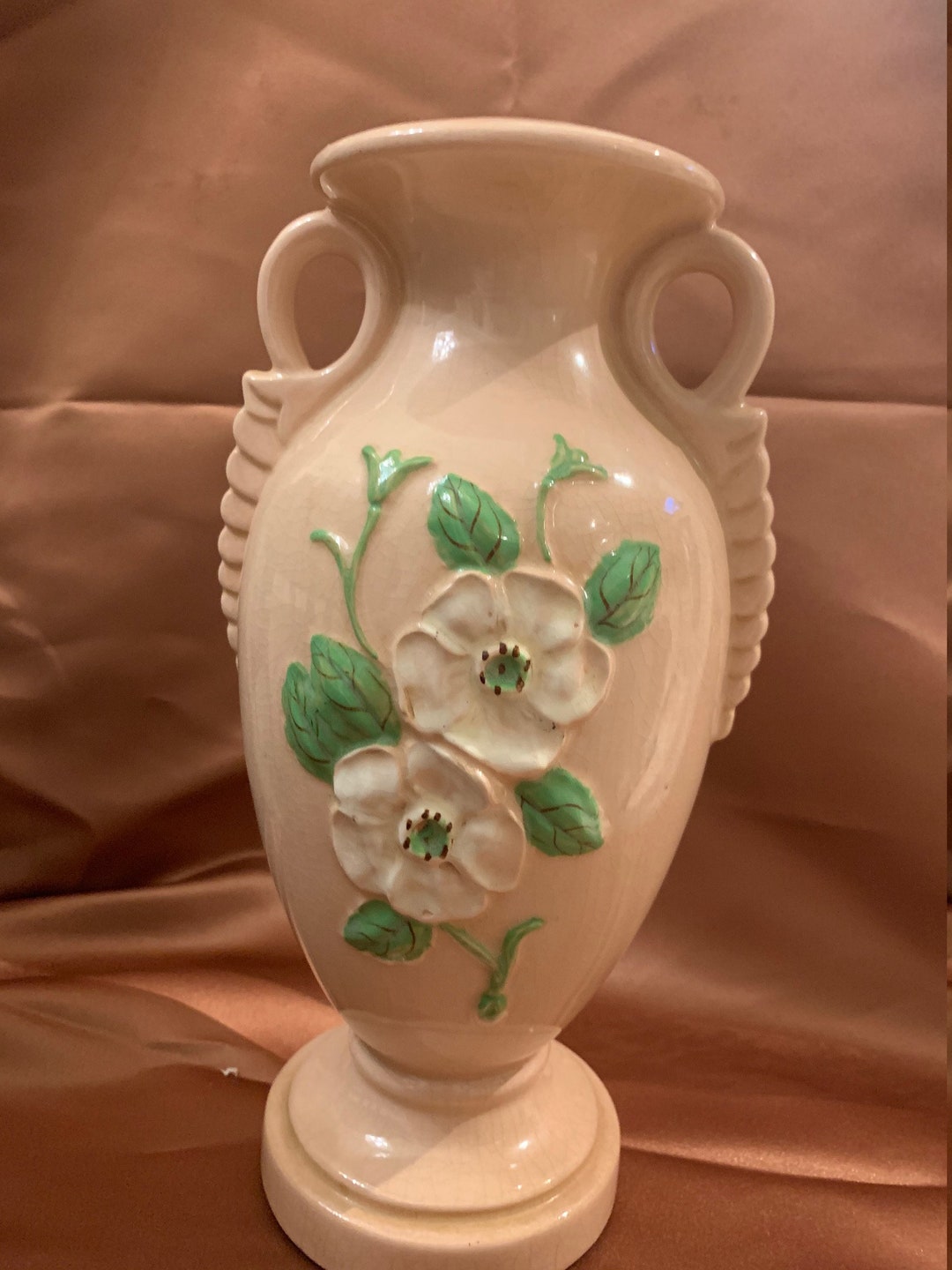 Hull Pink Wild Rose Lamp Base - Etsy