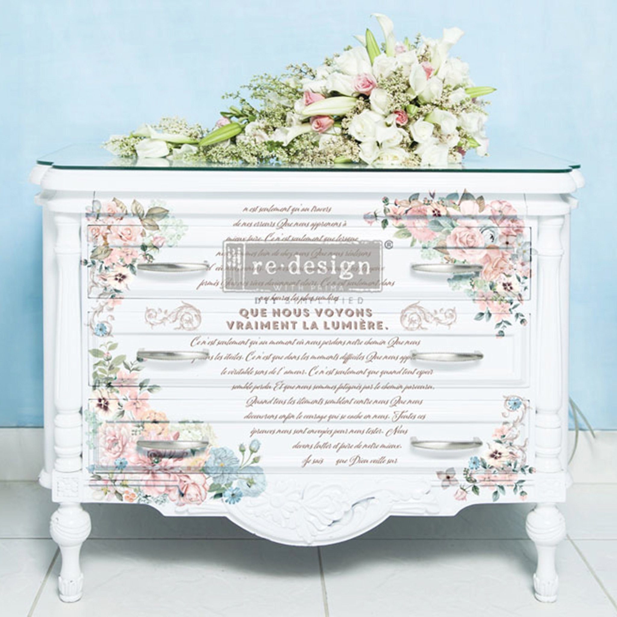 Pure Light Floral by Prima Redesign Decor Transfer - Etsy