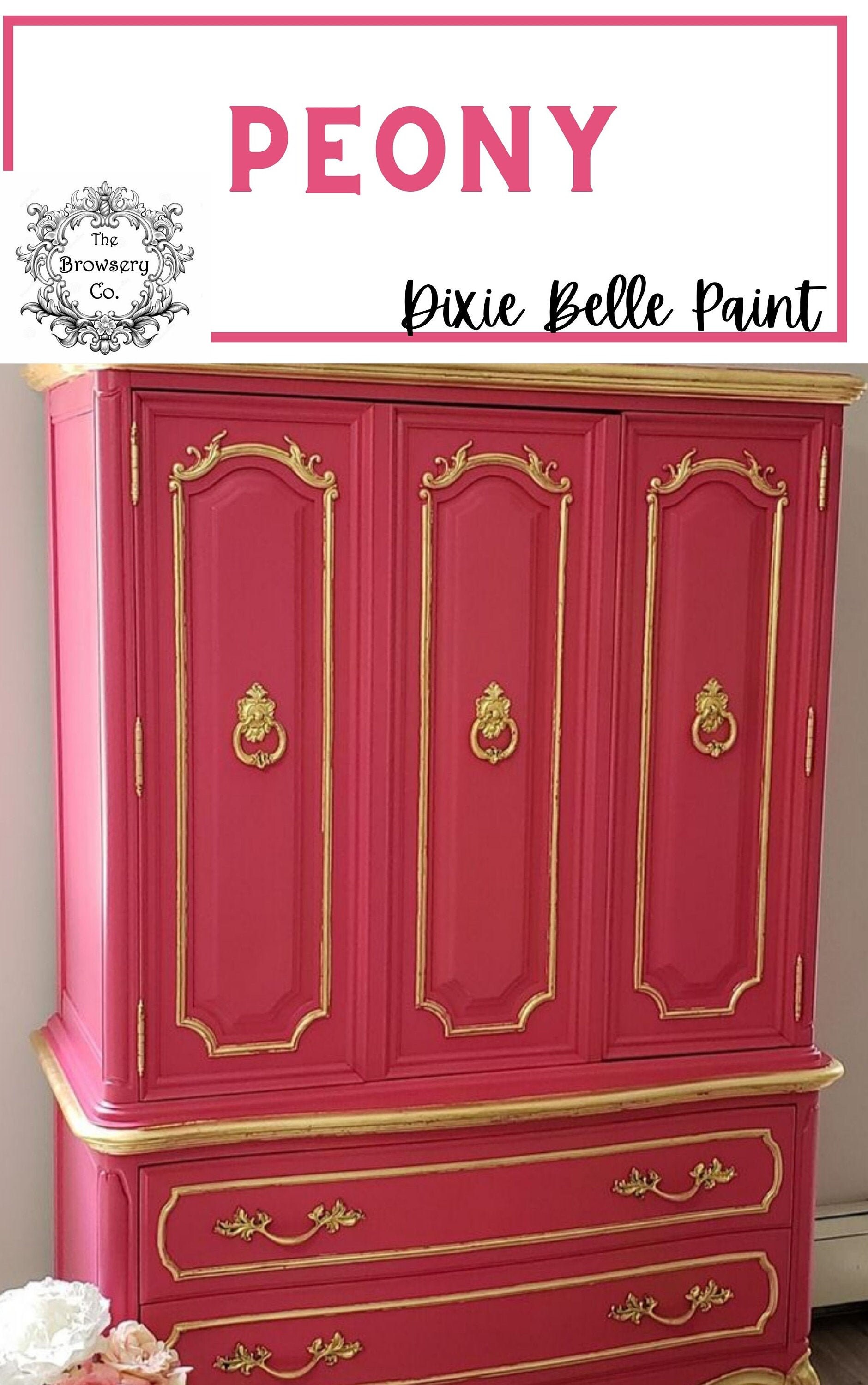 Peony Pink Dixie Bell Chalk Paint _ Most Paint Orders Ship - Etsy