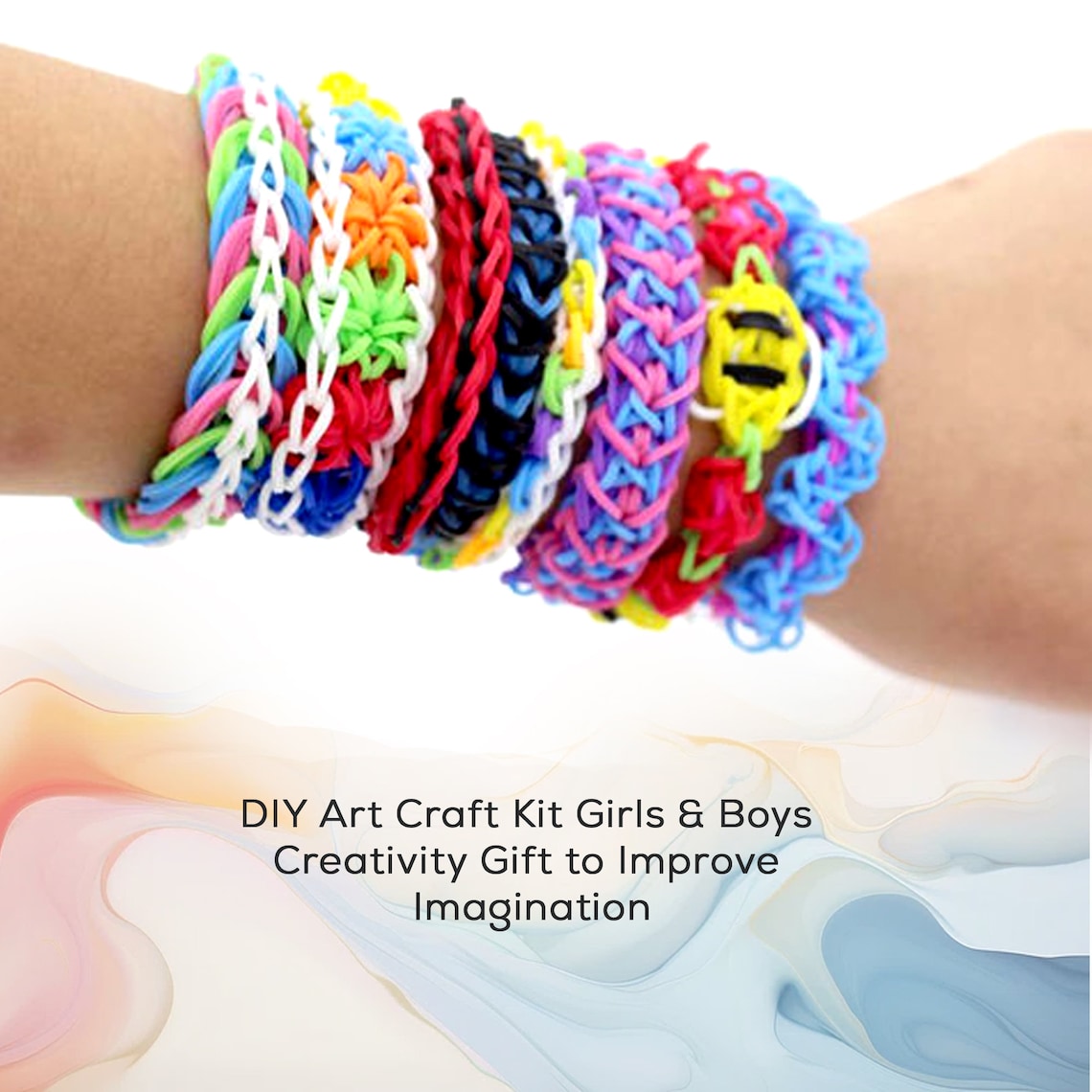Rubber Band Bracelet Making Kit: 1200 Bands + Loom Board - Etsy