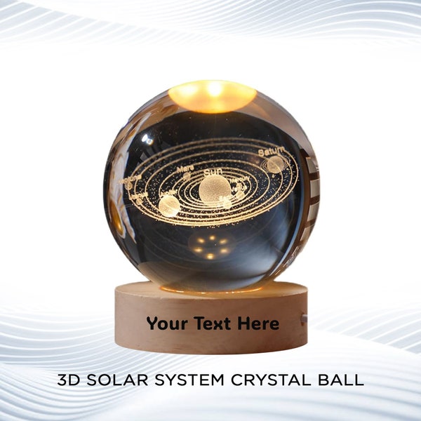 3d Solar System Crystal Ball - Etsy