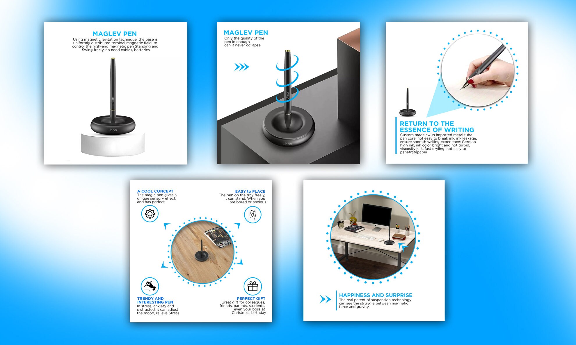Personalized Levitating Maglev Pen: Futuristic Office Decor - Etsy