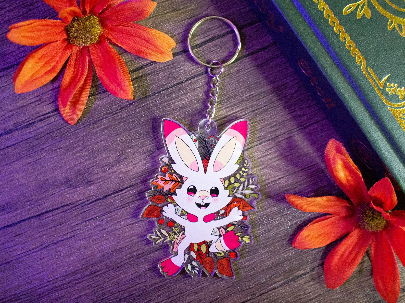 Fire Bunny Charm | Etsy