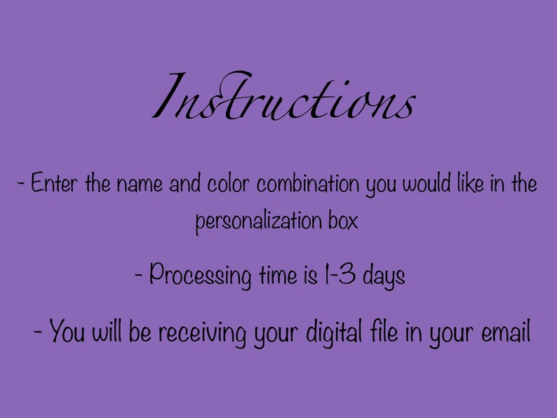 Personalized Name Digital File JPEG and PNG Family, Friends, Wallpaper ...