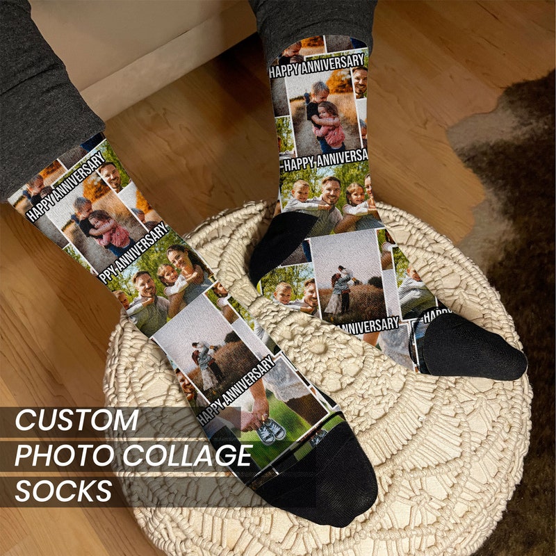 Collage Photo Socks - Etsy UK