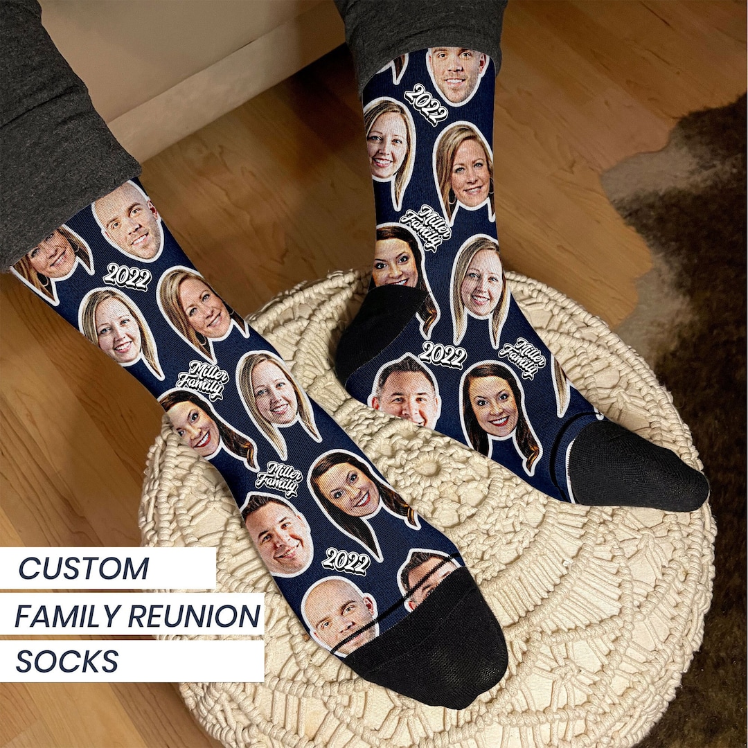 Personalized Family Reunion Socks: Custom Face Socks - Etsy