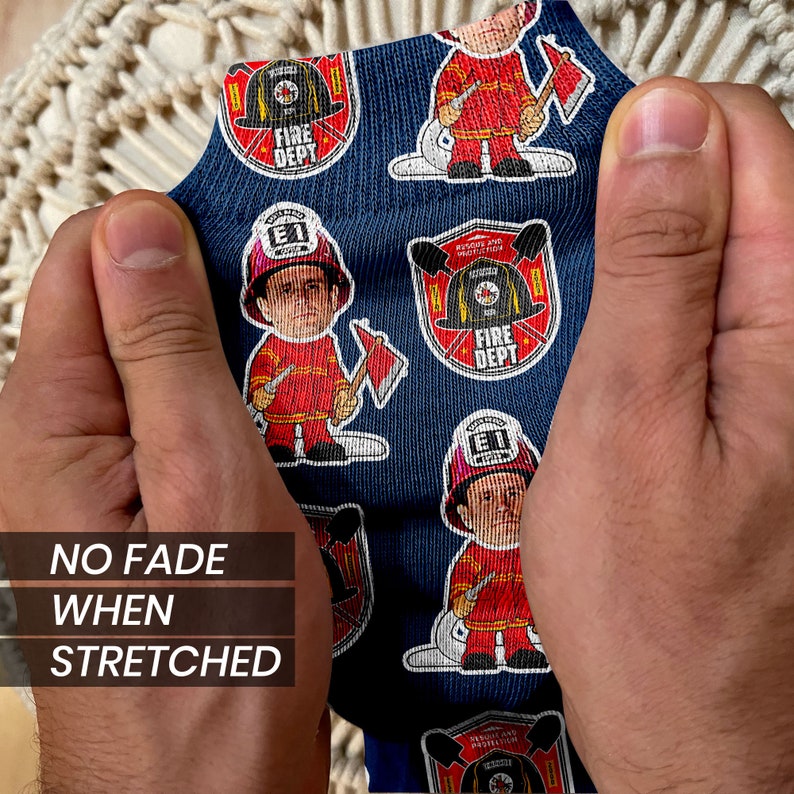 Custom Firefighter Face Socks: Personalized Fireman Gift - Etsy