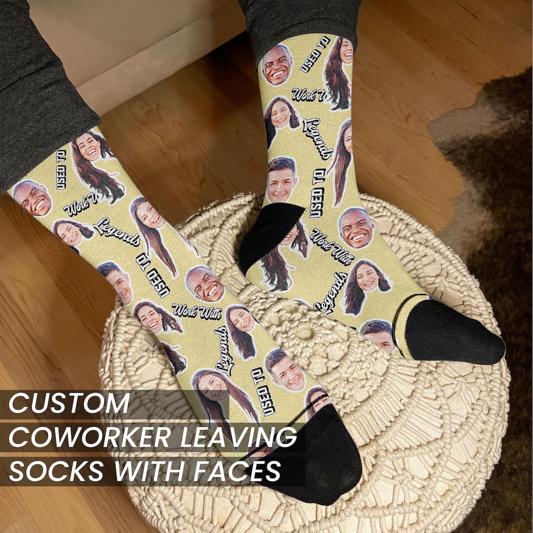 Custom Face Socks: Coworker Leaving Gift, Retirement Gift - Etsy UK