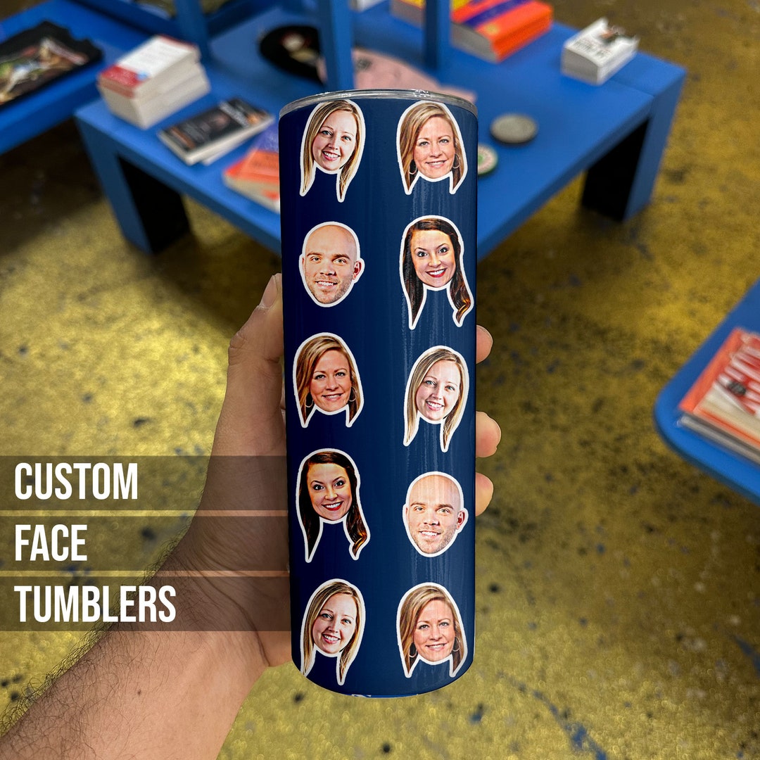 Custom Face Tumbler: Personalized Photo Collage, 20 Oz - Etsy