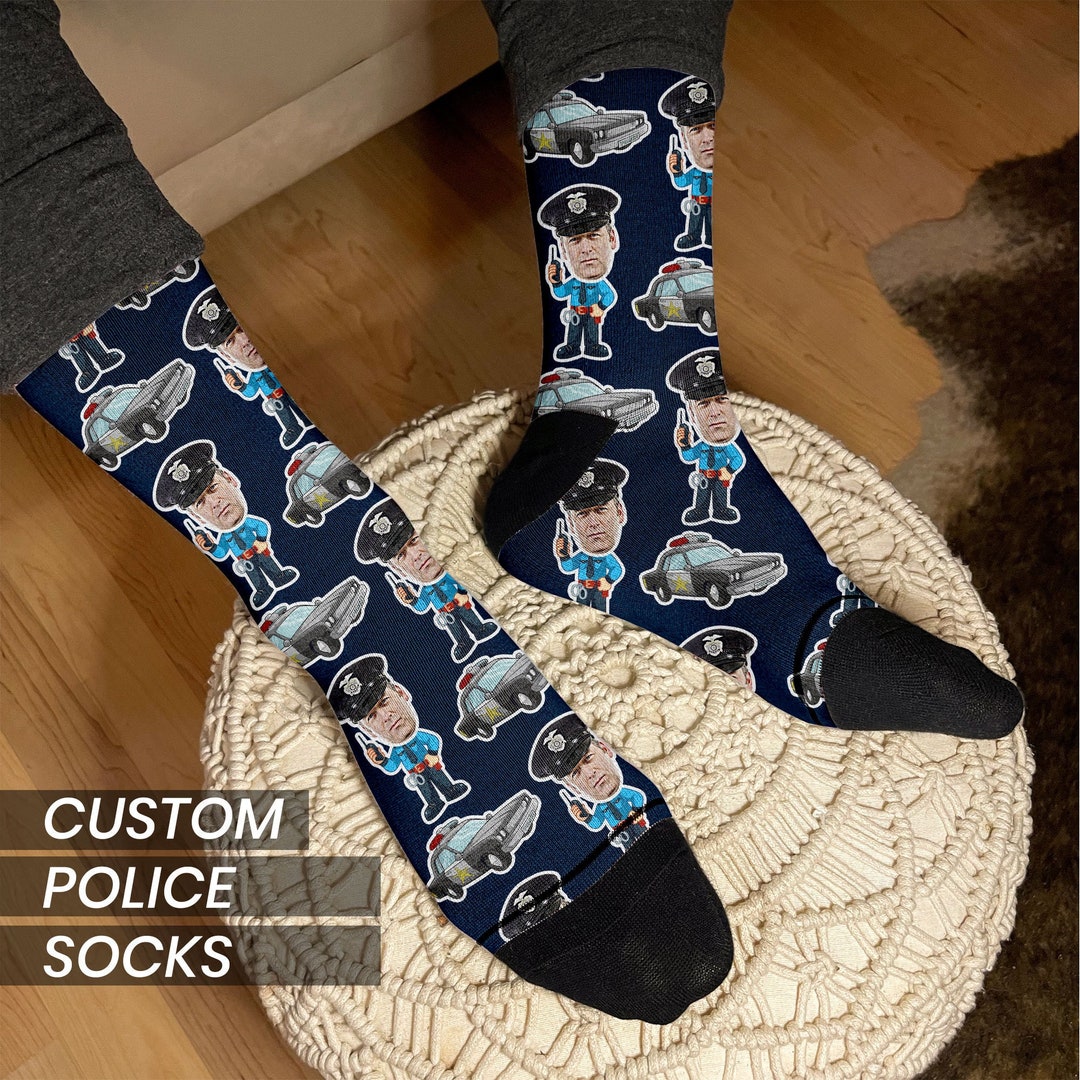Custom Police Officer Socks: Personalized Law Enforcement Gift - Etsy
