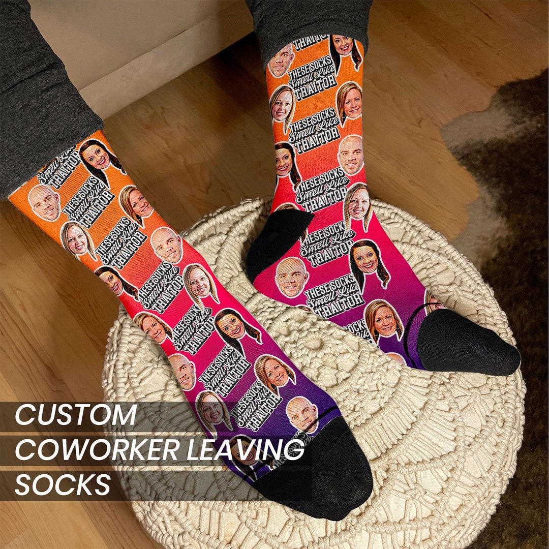 Personalized Face Socks: Funny Coworker Leaving Gift - Etsy