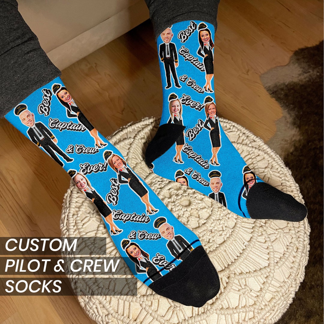 Personalized Flight Crew Socks: Unique Aviation Gift - Etsy
