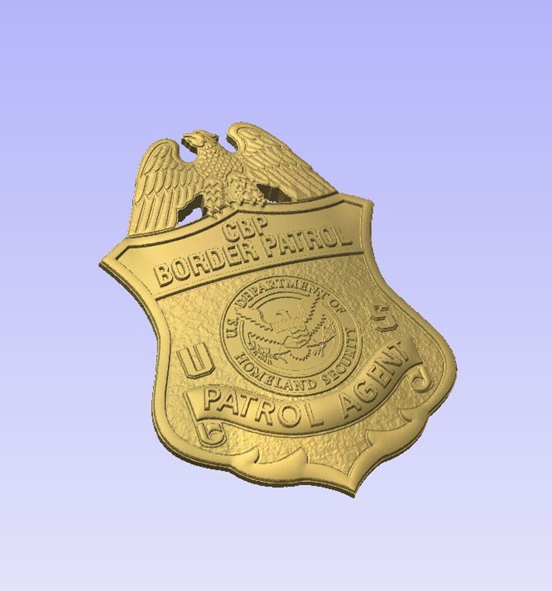 CBP Border Patrol Badge STL - Etsy