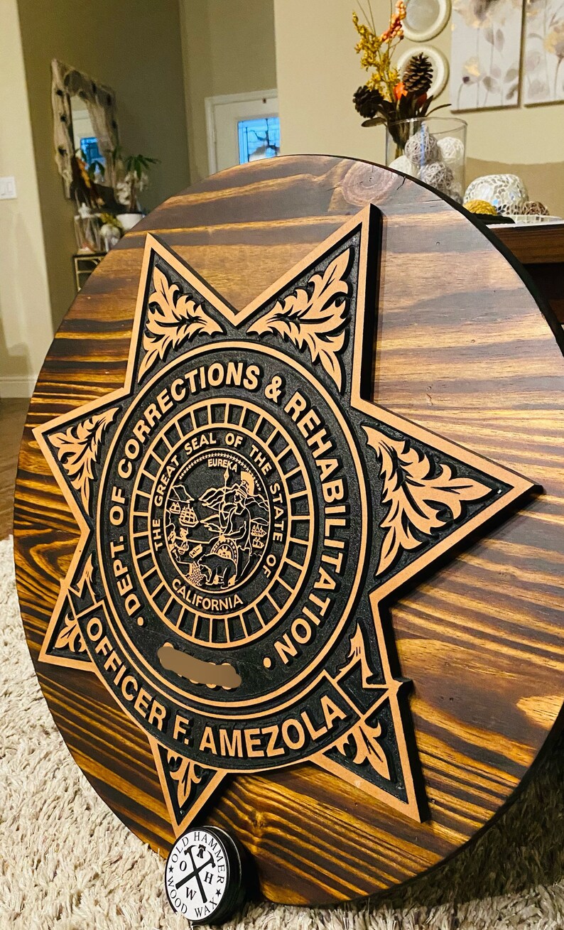 Personalized California Department of Corrections Badge or Plaque. - Etsy