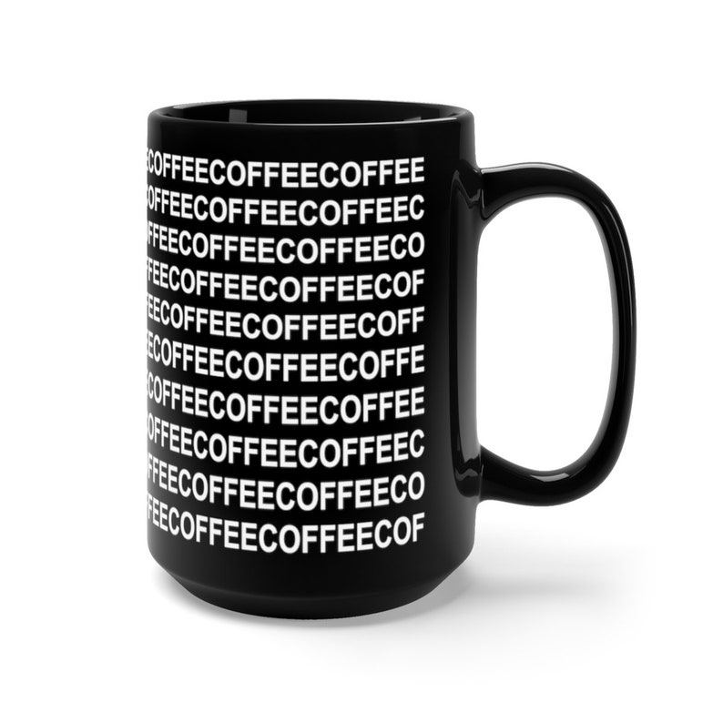 Coffee Black Mug 15oz - Etsy