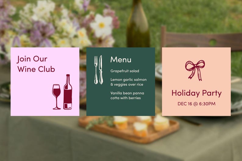 Hand-drawn Dinner Party Illustration Set - Etsy