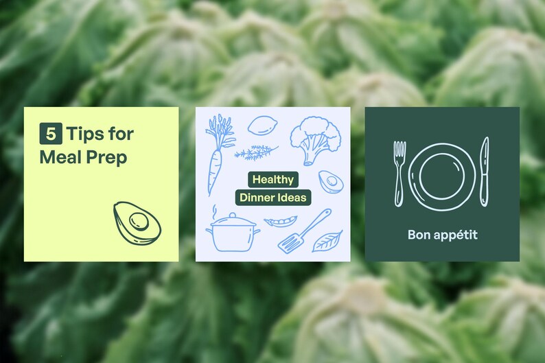 Hand-drawn Healthy Cooking Illustration Set - Etsy