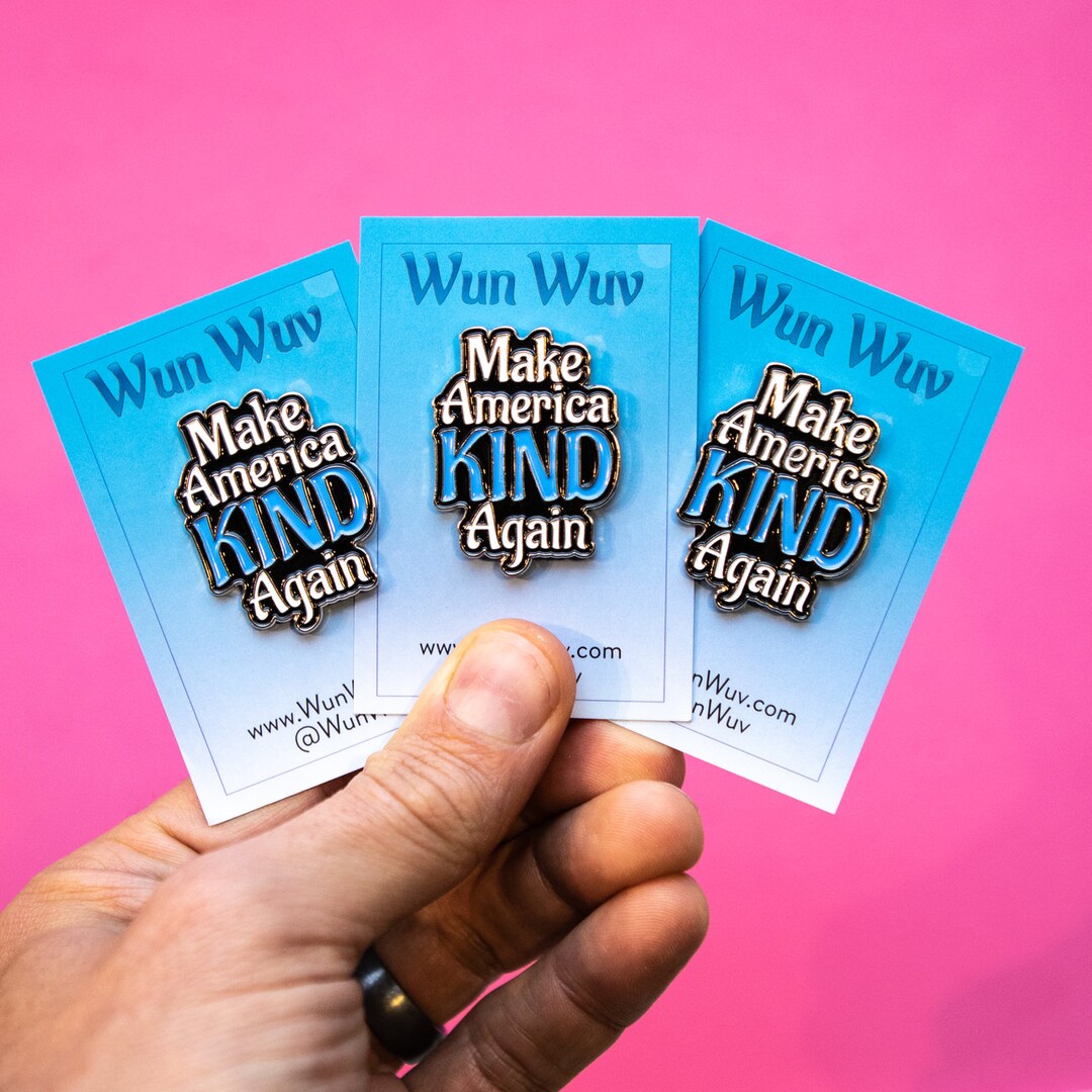 Enamel Pin & Sticker COMBO PACK! - "make America Kind Again" - Etsy